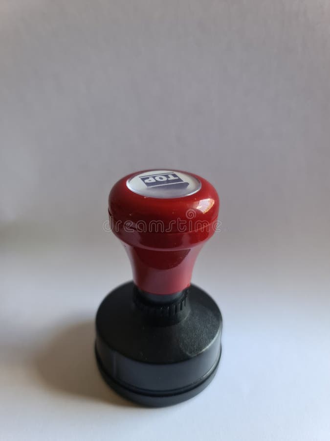 Office Equipment Stamp in Red and Black Stock Photo - Image of black ...