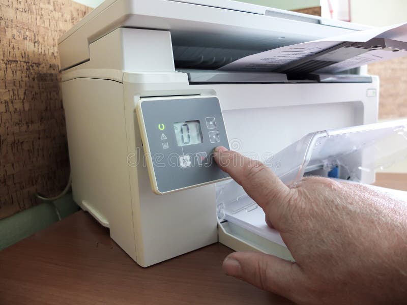 Office Equipment Workplace for Scanner or Scanning Document or Printer ...