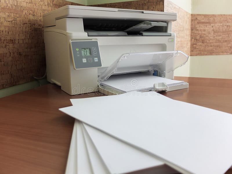 Office Equipment Workplace for Scanner or Scanning Document or Printer ...