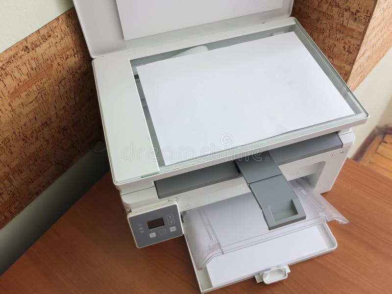 Office Equipment Workplace for Scanner or Scanning Document or Printer ...