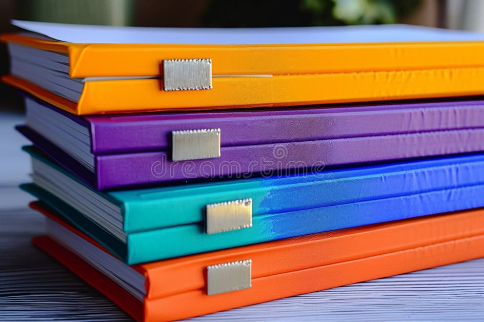 Office Essentials Multi Colored File Folders Neatly Stacked on a Table ...