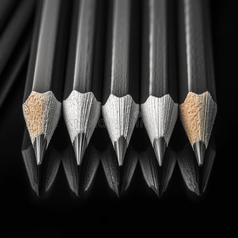Office Essentials Wooden Pencils, Black and White, a Sharp Group Stock ...
