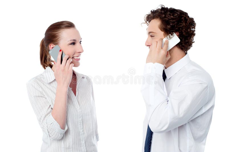 Office Executives Engaged Over a Phone Call Stock Photo - Image of ...