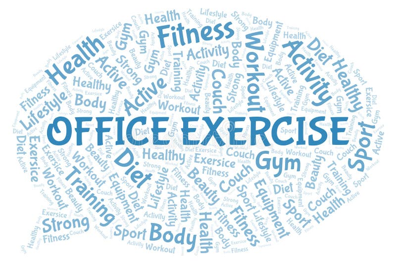 Office Exercise word cloud stock illustration. Illustration of text ...
