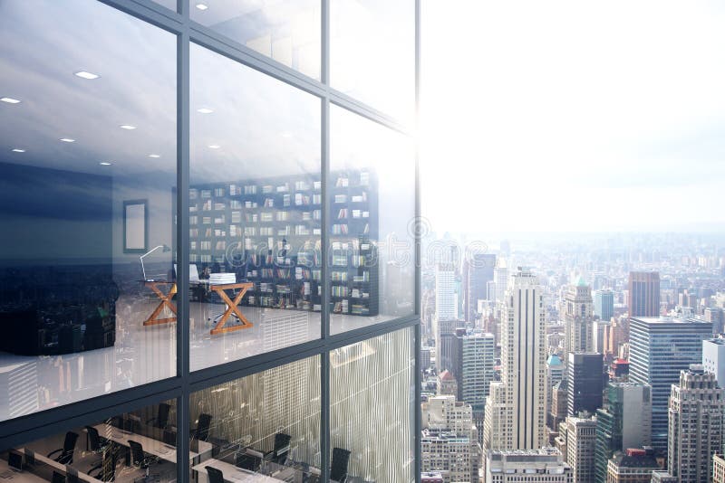 Office exterior/interior stock illustration. Illustration of living ...