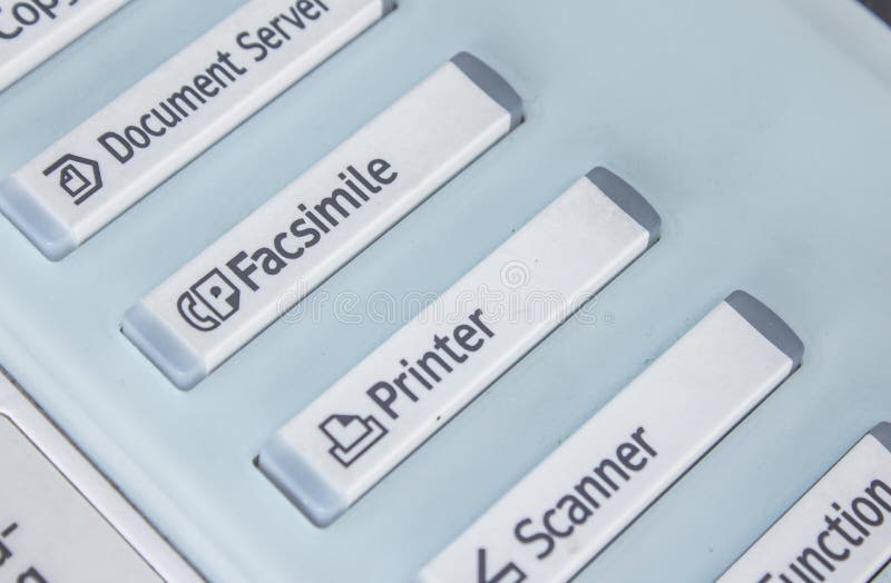 Office , Fax, Copy Machine, Start Button Close Up Stock Photo - Image ...