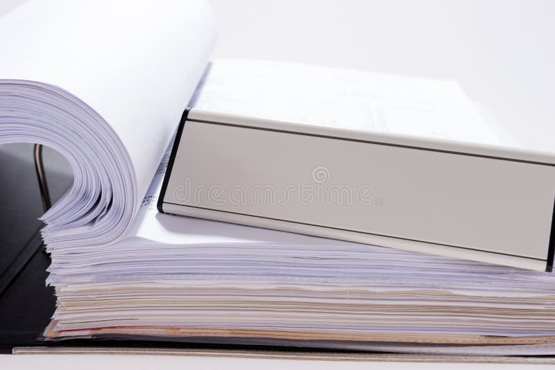 Office with File Folder and Blank Sign Stock Photo - Image of space ...