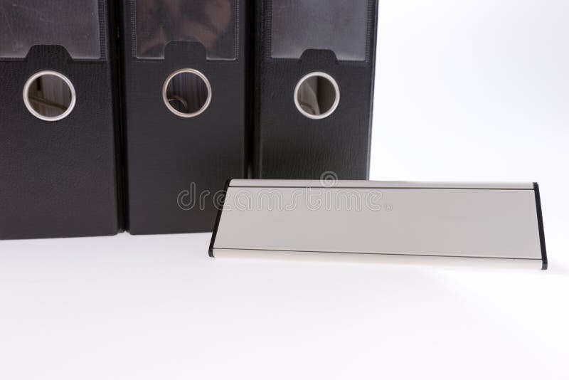 Office with File Folder and Blank Sign Stock Photo - Image of folder ...
