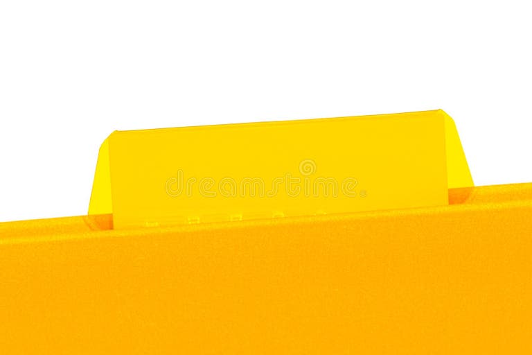 Office File Folder with Empty Blank Tab for Text Stock Photo - Image of ...