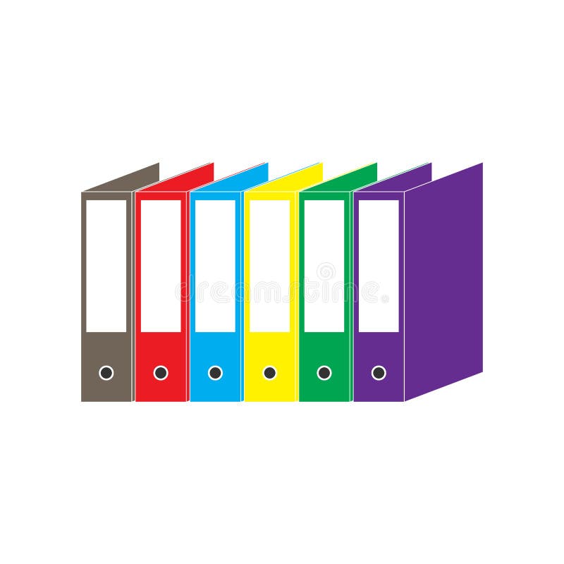 Office file folders stock vector. Illustration of accounting - 166945629