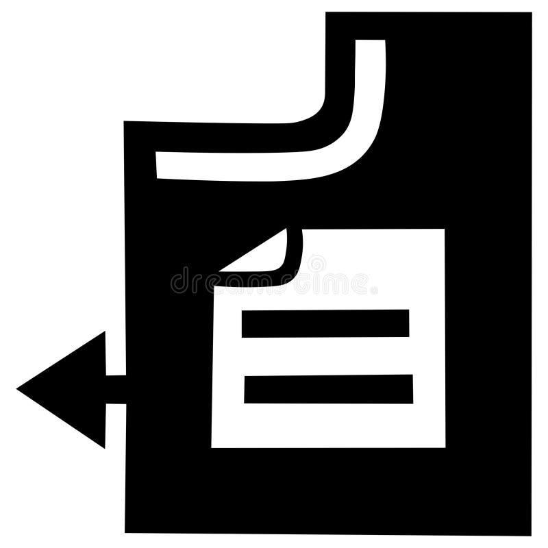 Office File Icon with Arrow Silhouette Vector Art Illustration Stock ...