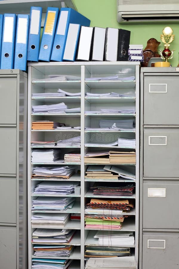Files on Shelf stock image. Image of shelf, mess, organized - 13344959