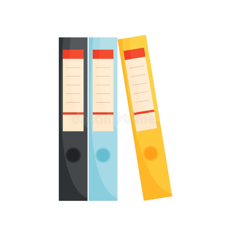 Office Files Folders Icon. Vector Stock Vector - Illustration of ...