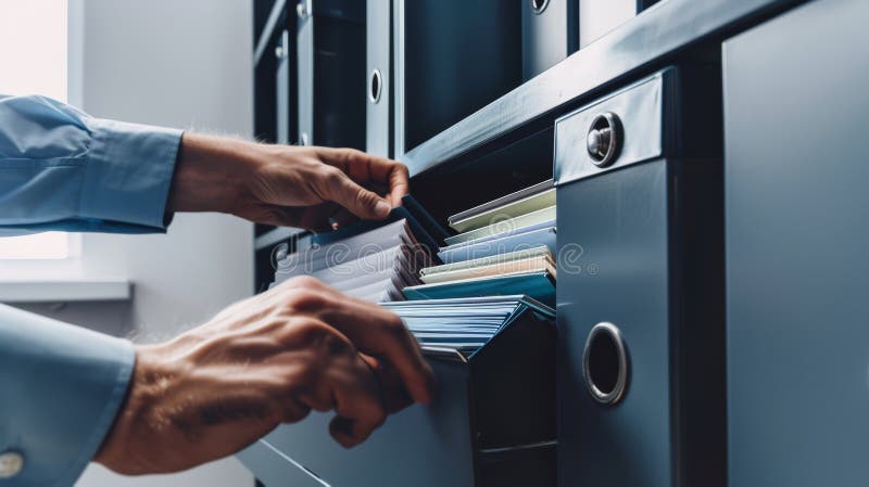 The Office Filing Drawer.AI Generated Image Stock Photo - Image of ...