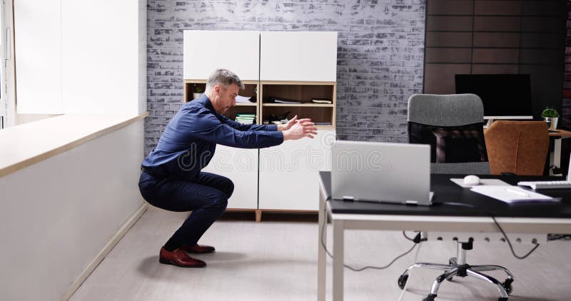 Office Fitness Leg Exercise Stock Image - Image of workout, exercise ...