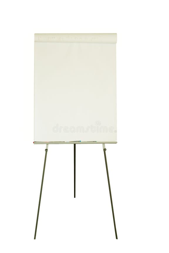Office Flip Chart - Isolated. Stock Image - Image of flipchart, pens ...