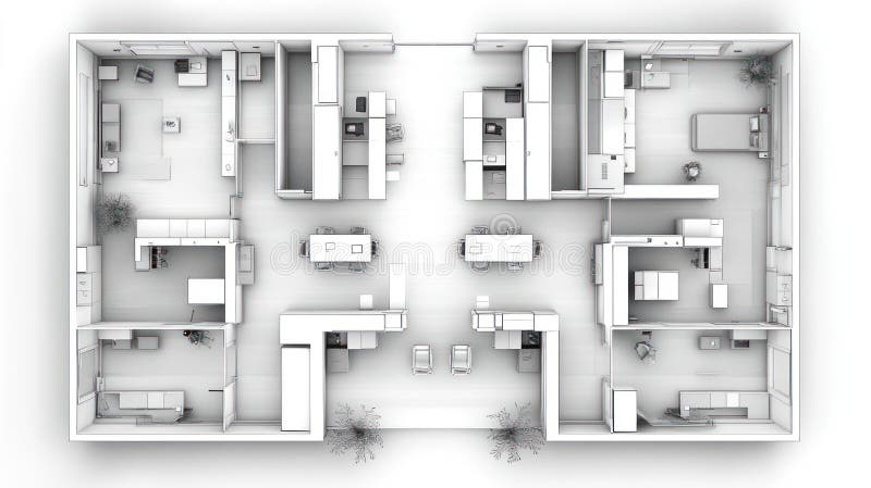 Office Floor Plan stock illustration. Illustration of office - 385250249