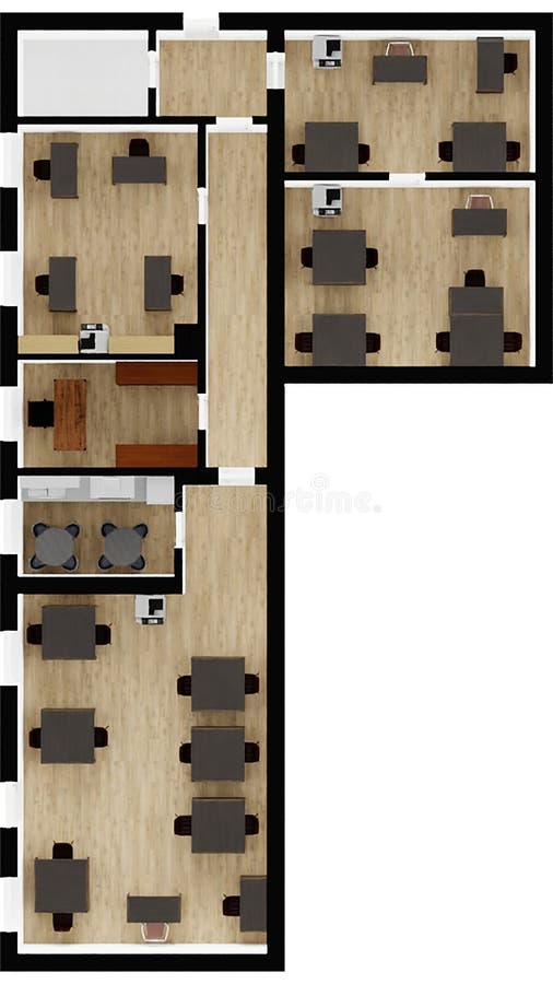 Office Floor Plan. Floorplan. Floorplanner. Office Stock Illustration ...