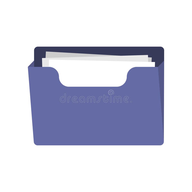 Office Folder Icon. File Folder with Documents Stock Vector ...