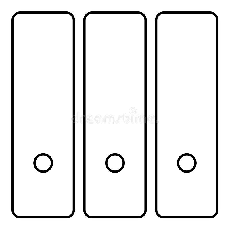 Office Folder Icon, Outline Line Style Stock Vector - Illustration of ...