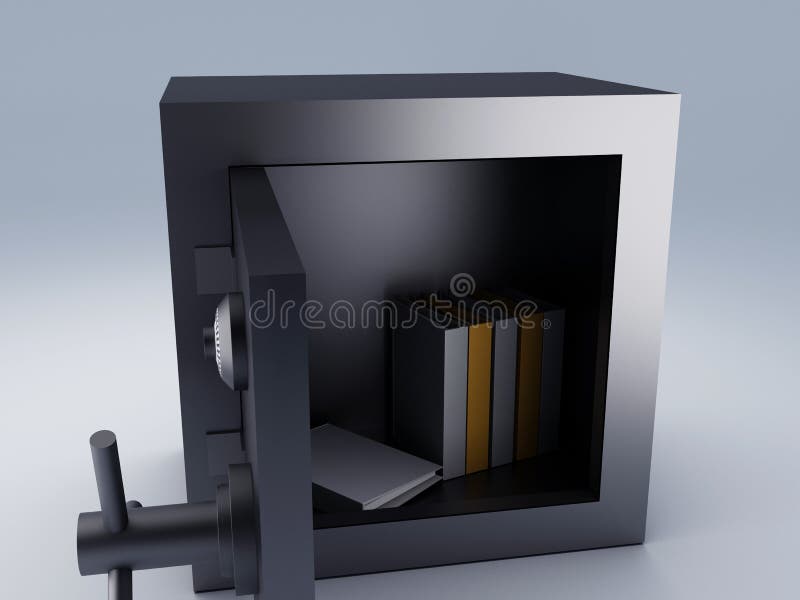 Office Folder Safe. Security Concept Stock Illustration - Illustration ...