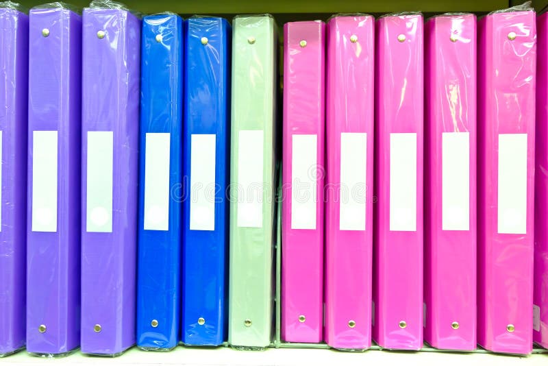 Office Folder On The Shelves Of Documents Stock Image - Image of paper ...