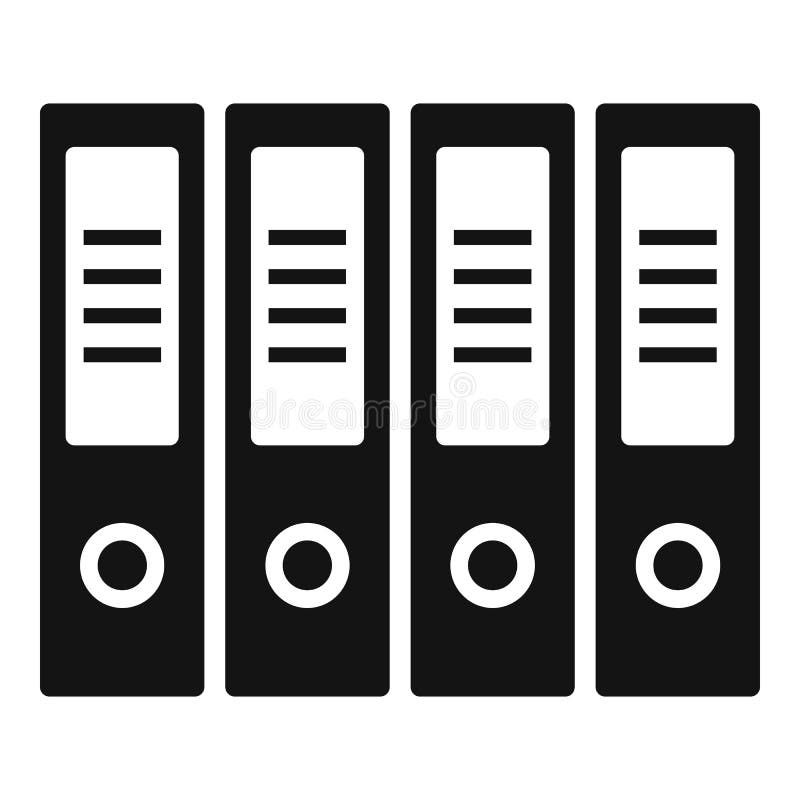 Office Folder Icon, Simple Style Stock Vector - Illustration of arch ...