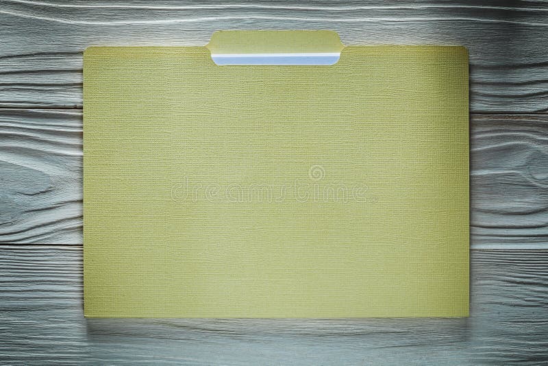 Office Folder on Wooden Board Top View Stock Image - Image of planning ...