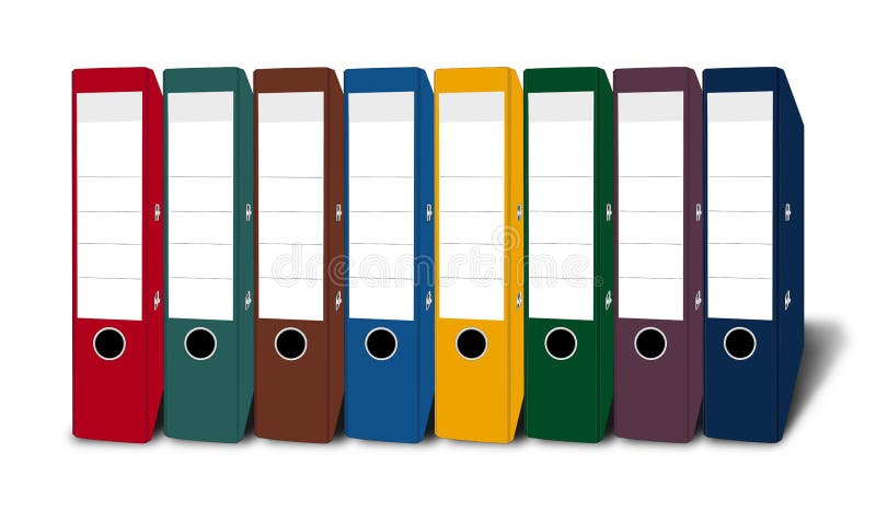 Office folders stock illustration. Illustration of ideas - 18585278