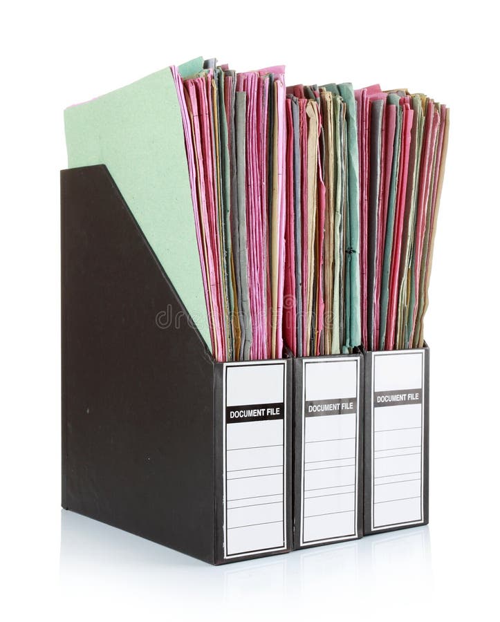 File Folders in Storage Box Stock Image - Image of folder, supply: 11041383