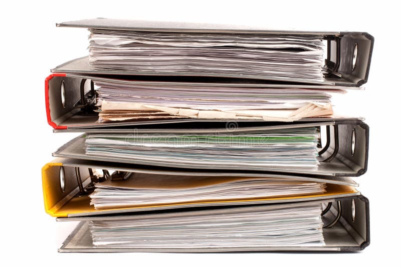 Stack of file folders stock photo. Image of isolated - 10953830