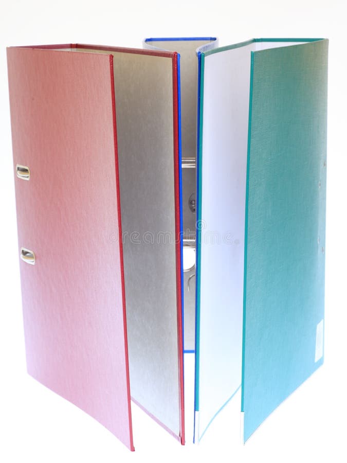 Office folders, binder stock photo. Image of information - 18461768