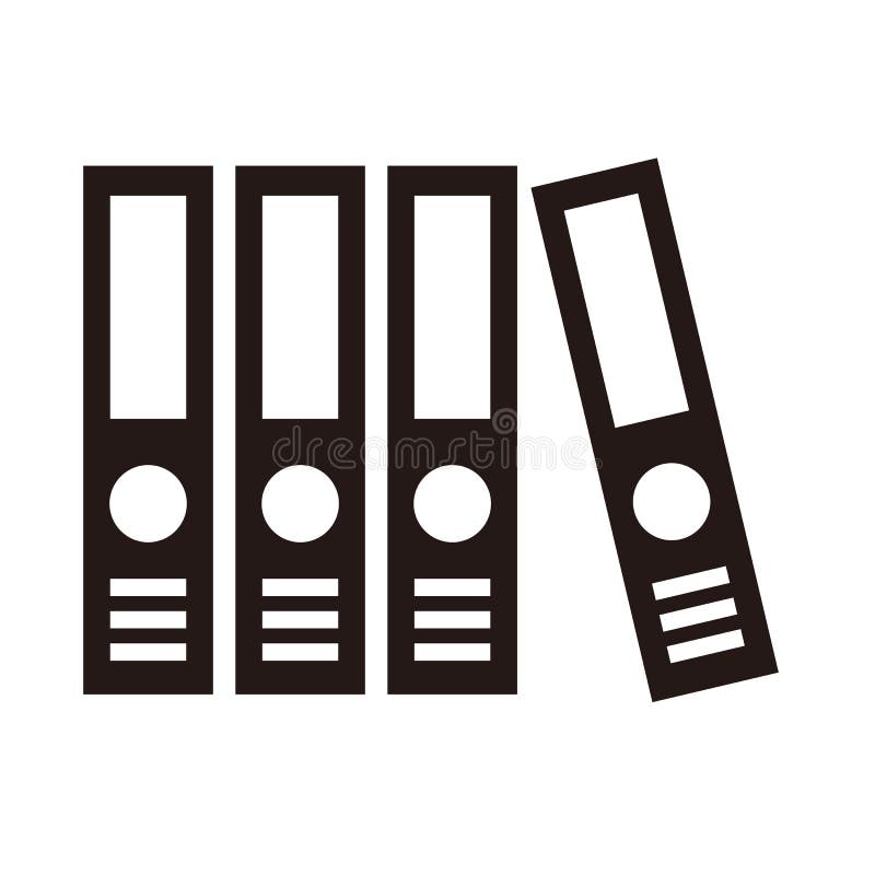 Office Folders, Binders Vector Icon Stock Vector - Illustration of ...