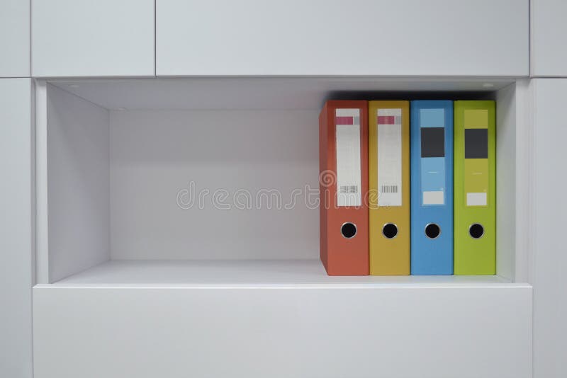 Office folders stock photo. Image of yellow, binders - 135345114