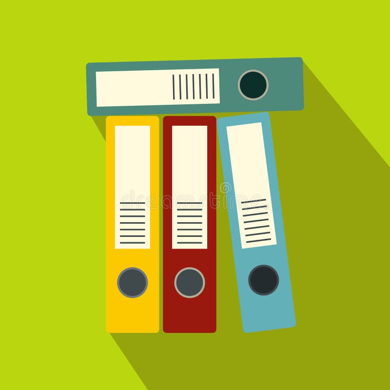 Office Folders Icon, Flat Style Stock Illustration - Illustration of ... Office Folders Icon, Flat Style Stock Illustration - Illustration of ...