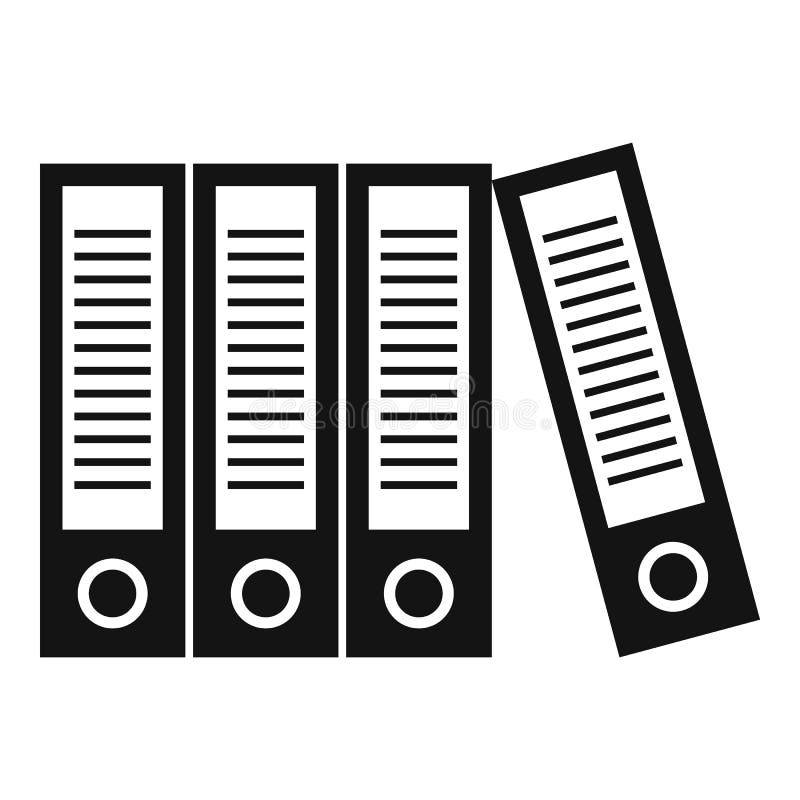 Office Folders Icon, Simple Style Stock Illustration - Illustration of ...