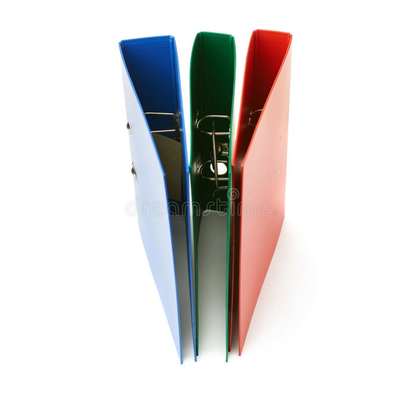 Office Folders Isolated Over the White Background Stock Photo - Image ...