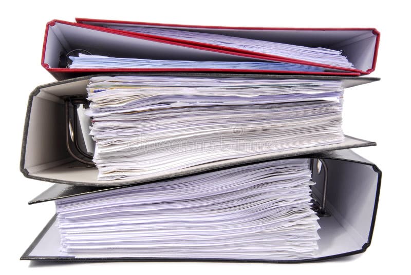 Office Folders with Documents Stock Image - Image of file, organizing ...