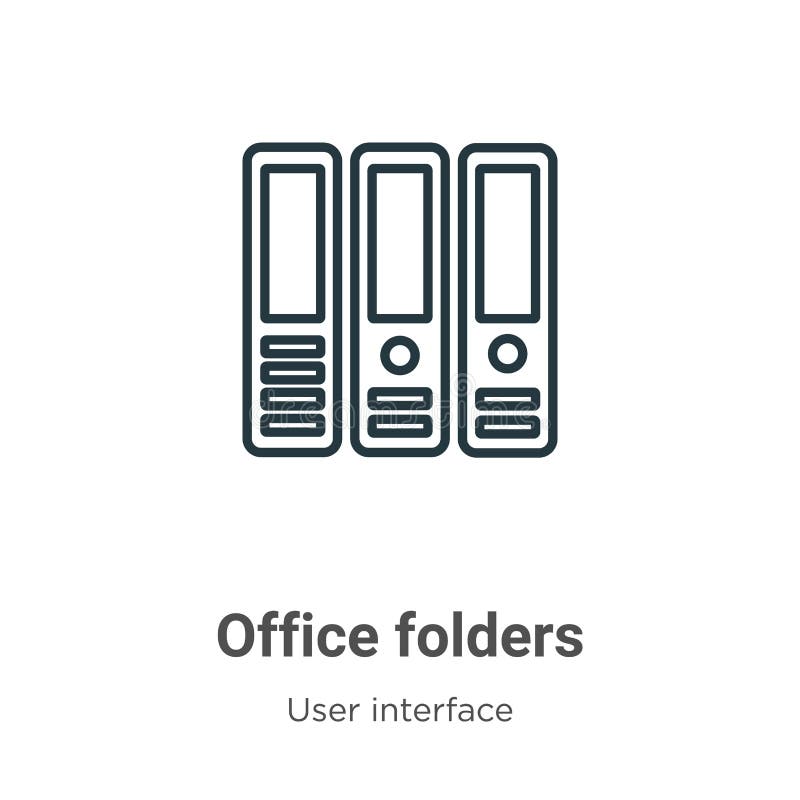 Folders Outline Vector Icon. Thin Line Black Folders Icon, Flat Vector ...
