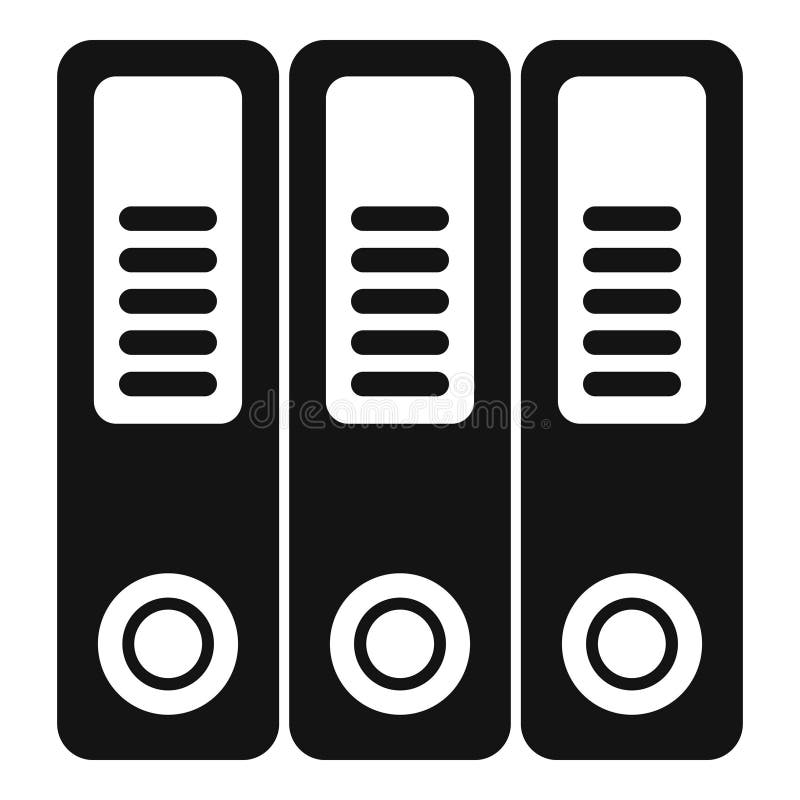 Office Folders Standing in a Row Icon Representing Organization Stock ...