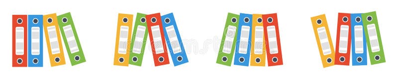 Office Folders Vector Icons. Colored Set with Office Folders Files ...