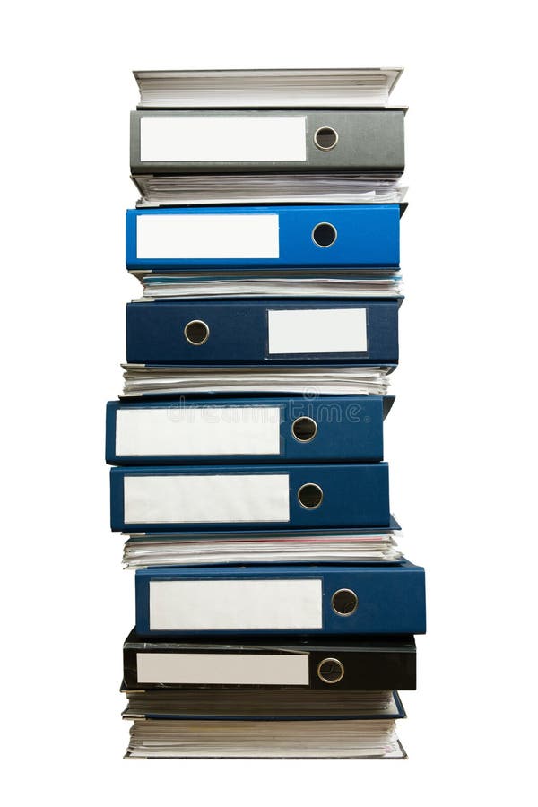 Office Folders on a White Background Stock Photo - Image of isolated ...