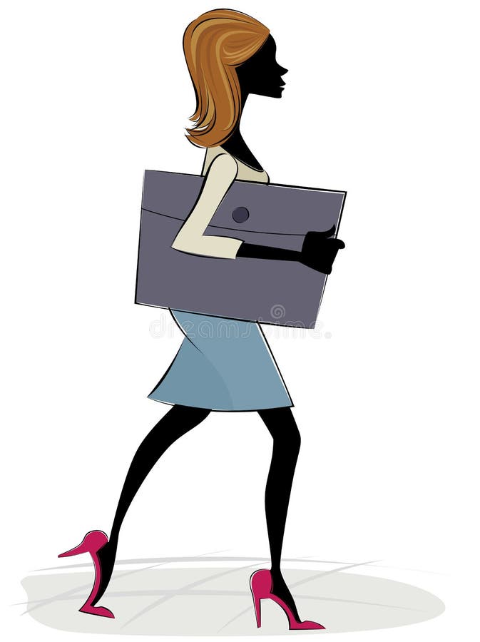 Office girl stock vector. Illustration of vector, girl - 17634355