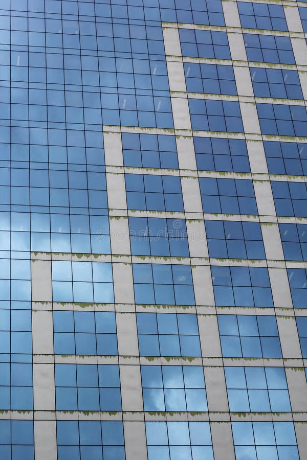 Office Glass Windows with Reflection in Sao Paulo Stock Photo - Image ...
