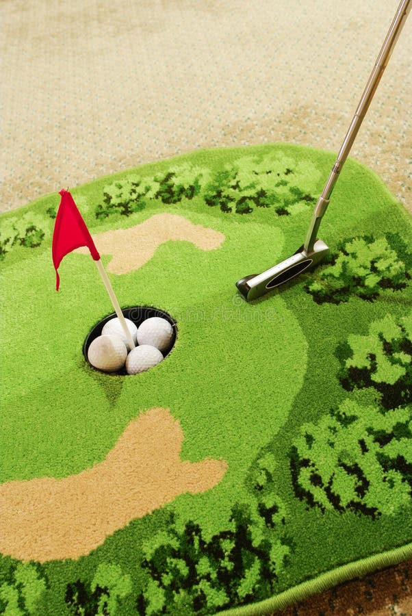 Mini golf, bat and ball stock photo. Image of four, minigolf - 126372692