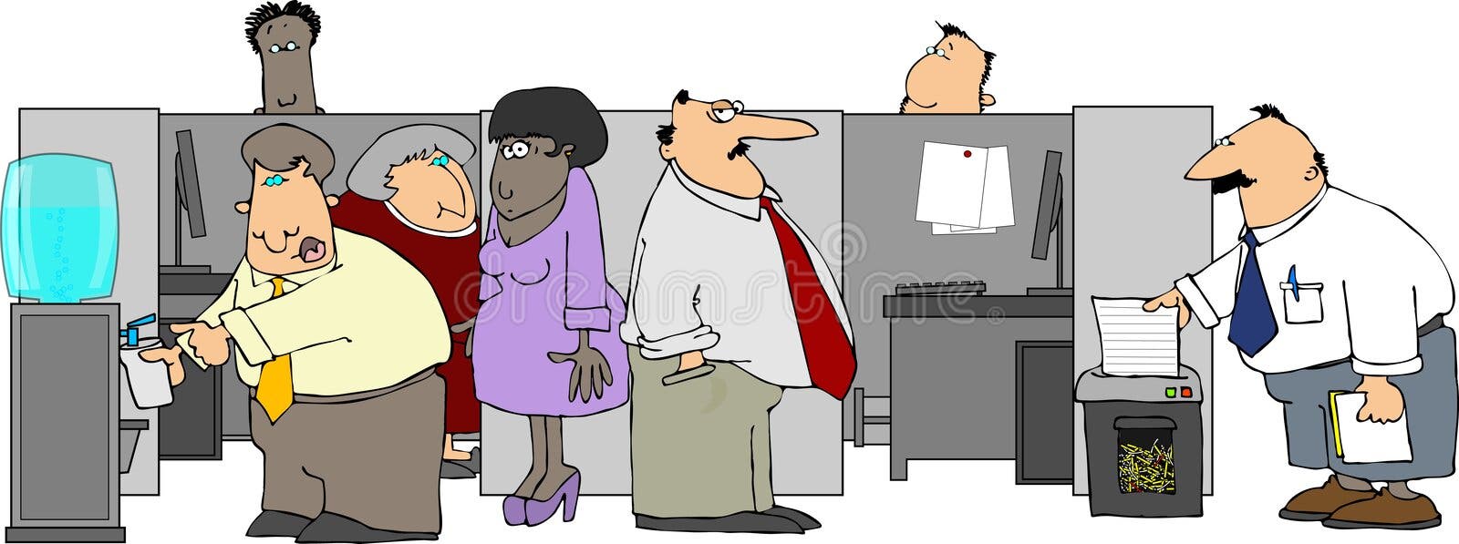 Cubicle 3 stock illustration. Illustration of comic, funny - 425519