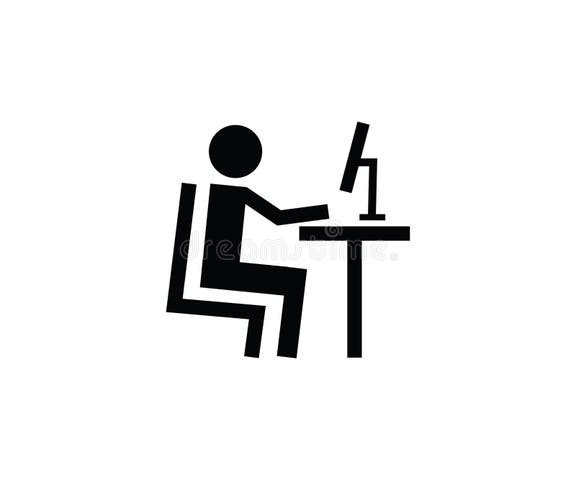 Stickman Working Computer Stock Illustrations – 431 Stickman Working ...