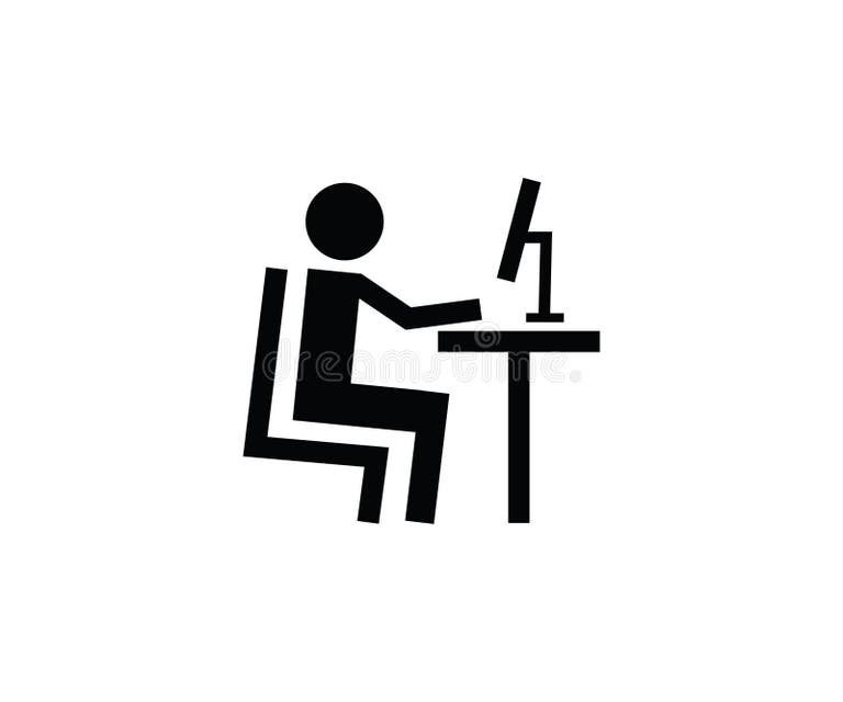 Stickman Working Computer Stock Illustrations – 418 Stickman Working ...