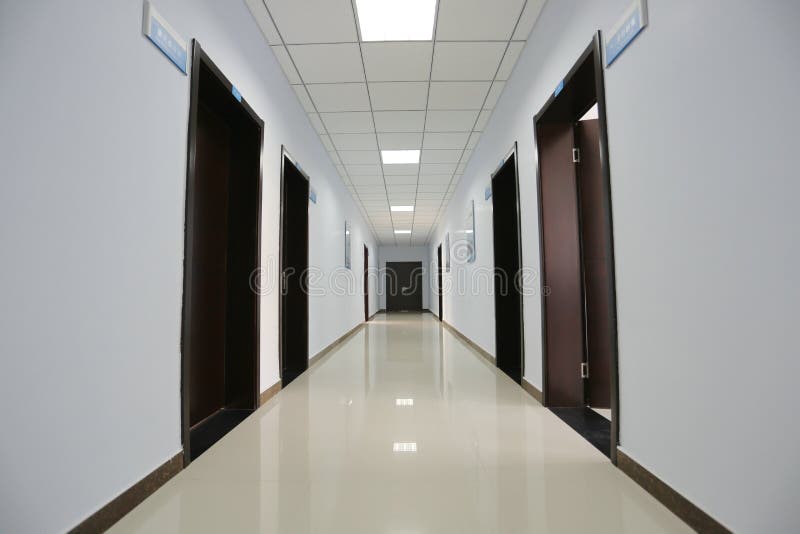 Infinite hallway stock photo. Image of fluorescent, blue - 2275830