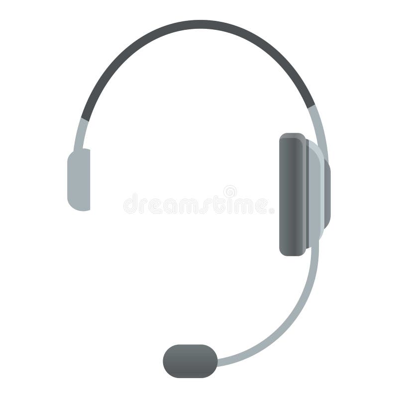 Office Headset Icon, Cartoon Style Stock Vector - Illustration of ...